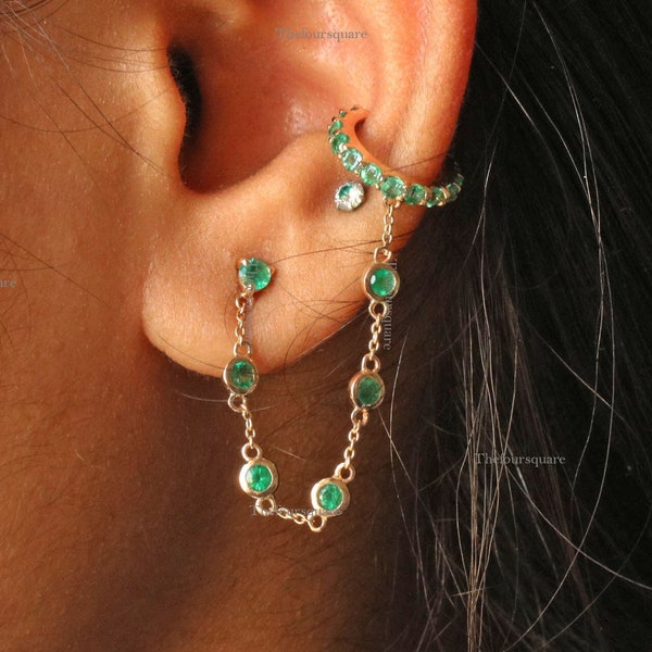 Gemstone Ear Cuff - Etsy