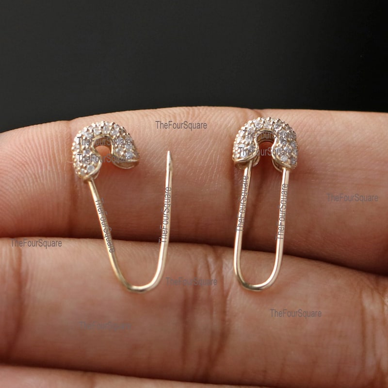 Safety Pin Earring - Etsy