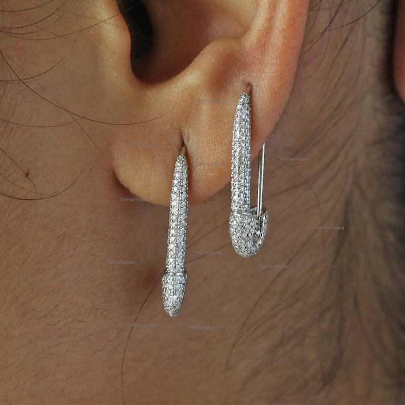 Safety Pin Earrings - Etsy