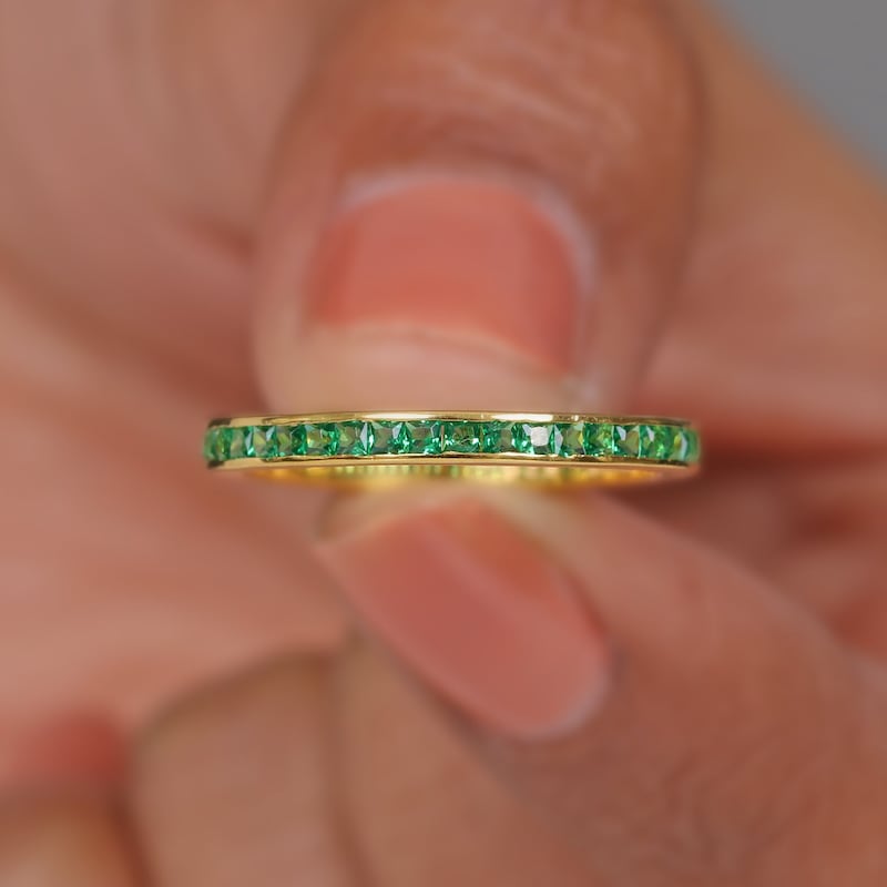 Emerald Stacking Ring - Etsy