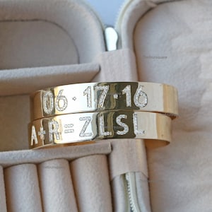 Diamond Initial Bangle, Birthdate Cuff Bangle, 14k Solid Gold Bangle ...