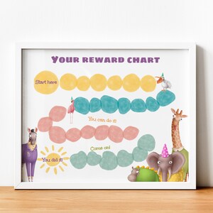 Safari Reward Chart Template Animals Behavior Chart for Kids Jungle ...