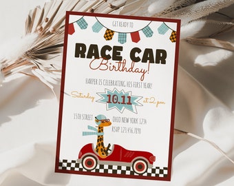 Speed Racer Birthday Invitation - Etsy