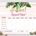 Luau Chore Chart Printable Hawaiian Reward Chart for Girl Tropical Kids ...