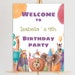 Safari Wild Welcome Sign Template Editable Animal Birthday Welcome ...
