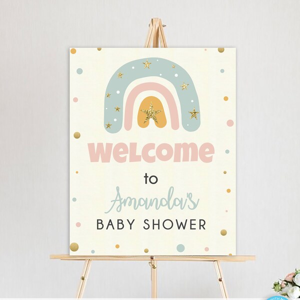 Rainbow Party Sign - Etsy