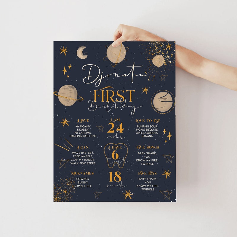 Galaxy Birthday Banner - Etsy