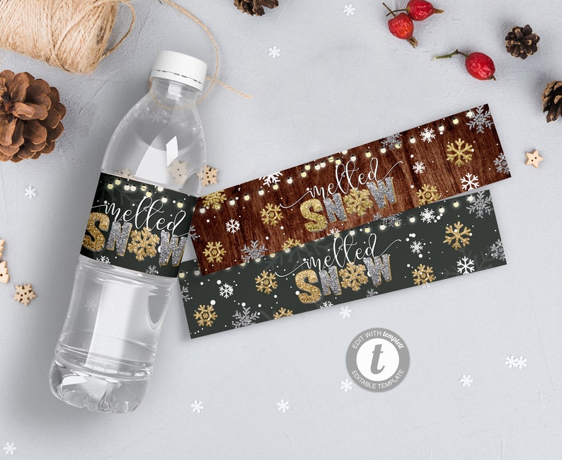 Rustic Hot Chocolate Bar Sign Template Gold Silver Hot Cacao - Etsy