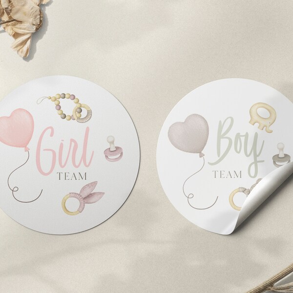 Gender Reveal Party Stickers - Etsy