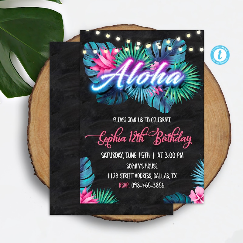 Aloha Invitation - Etsy