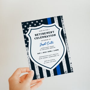Police Retirement Invitation Digital Template, Military Retirement ...