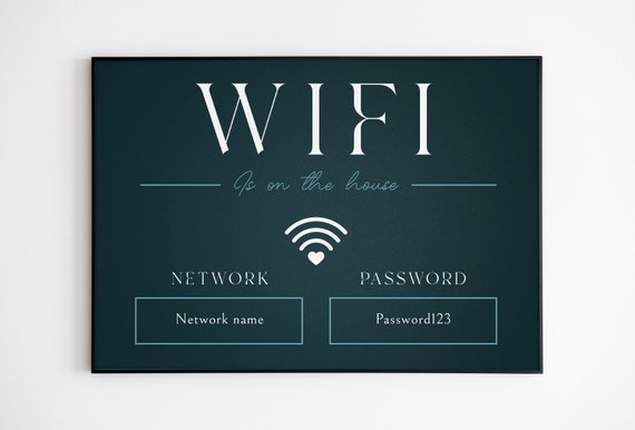 Wifi Password Sign Minimalist Wi-Fi Signs Printable Simple Internet ...