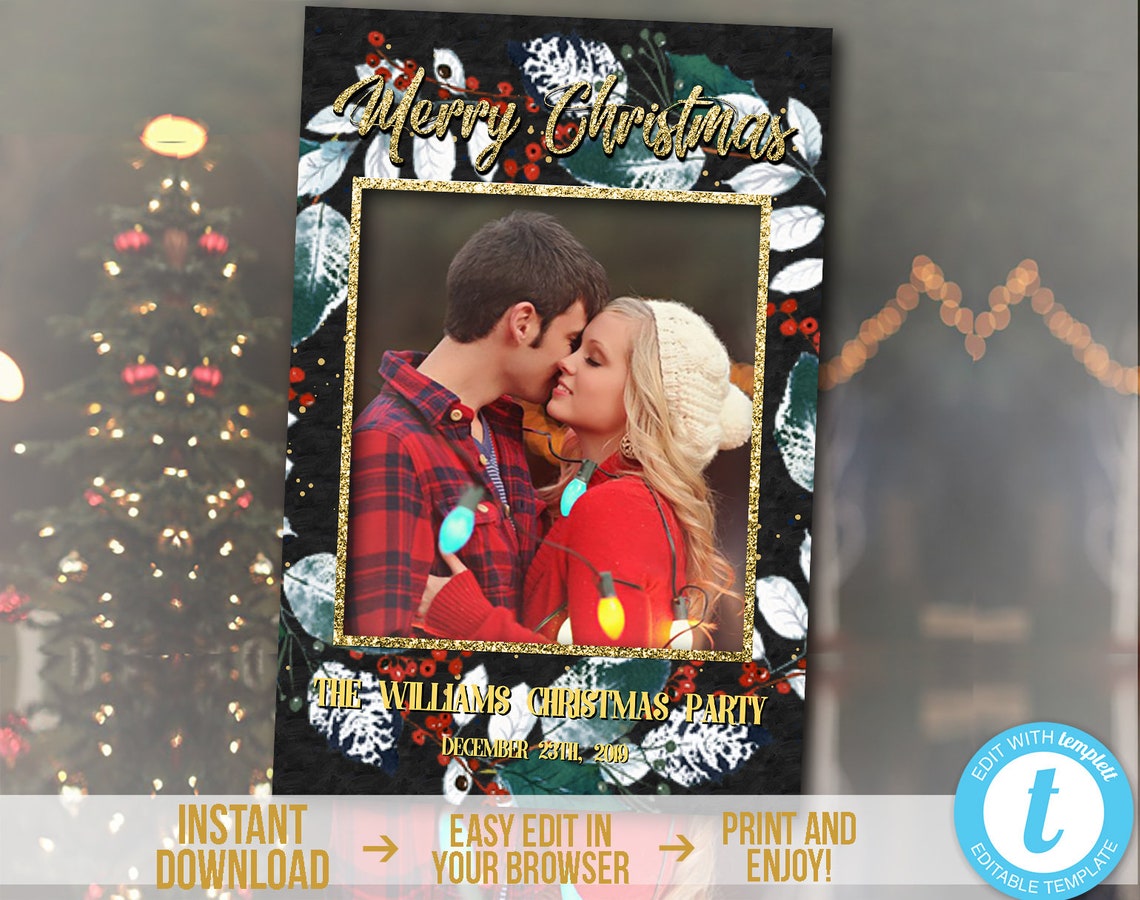 Christmas Photo Booth Frame Holiday Photo Props Frame - Etsy