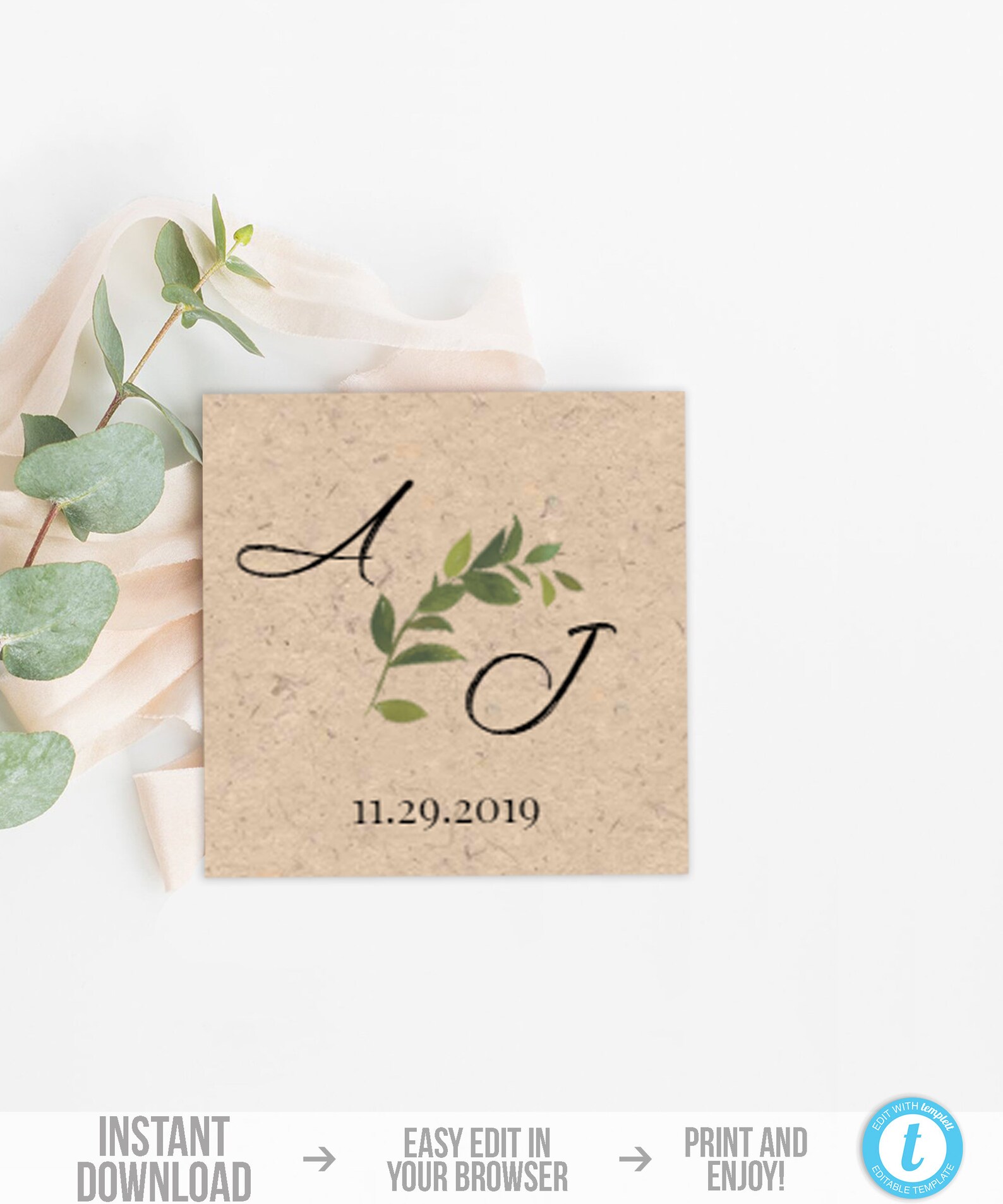 Rustic Greenery Wedding Invitation Set Greenery Wedding - Etsy