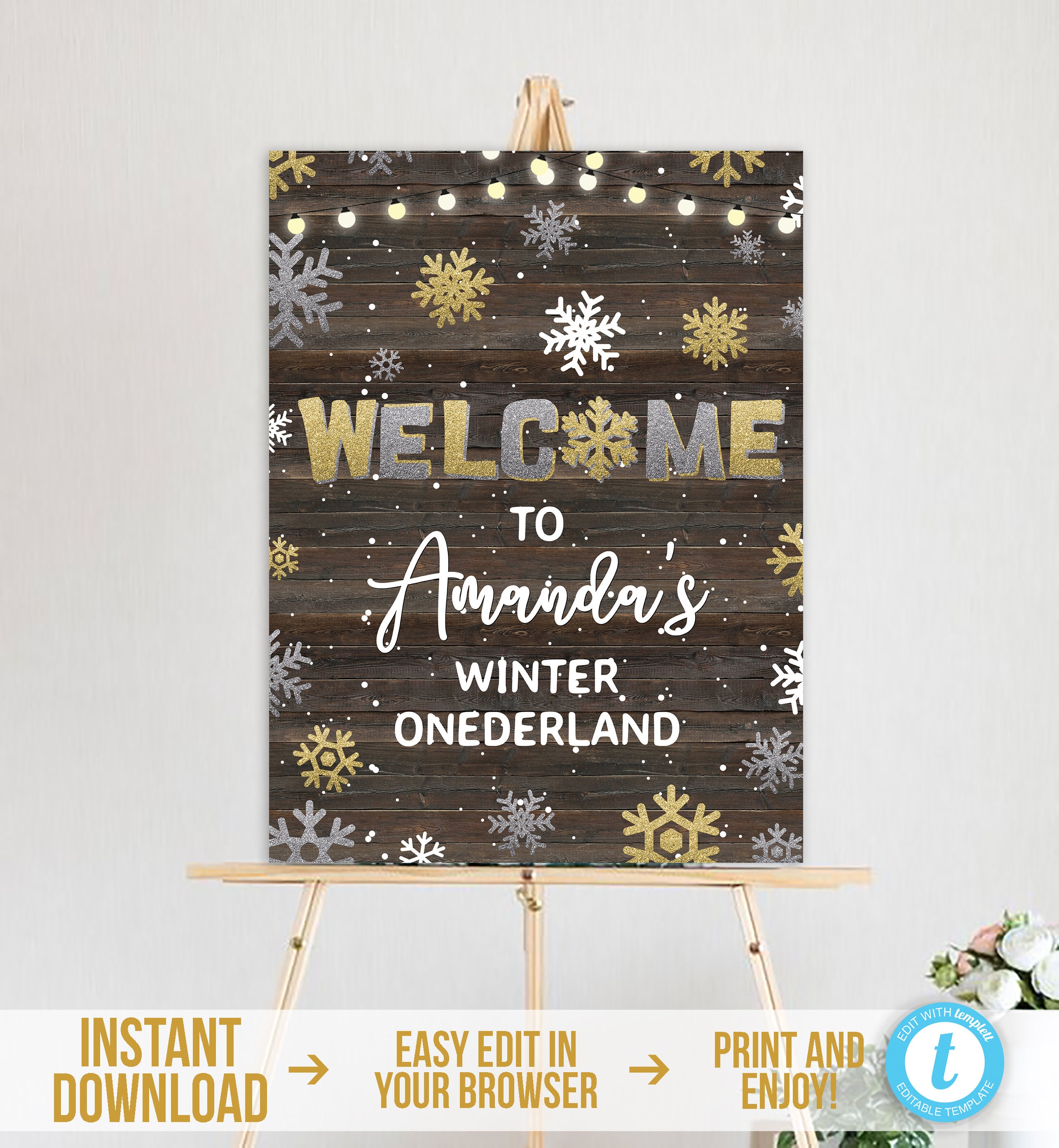 Rustic Hot Chocolate Bar Sign Template Gold Silver Hot Cacao - Etsy