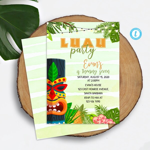 Tiki Invitations - Etsy