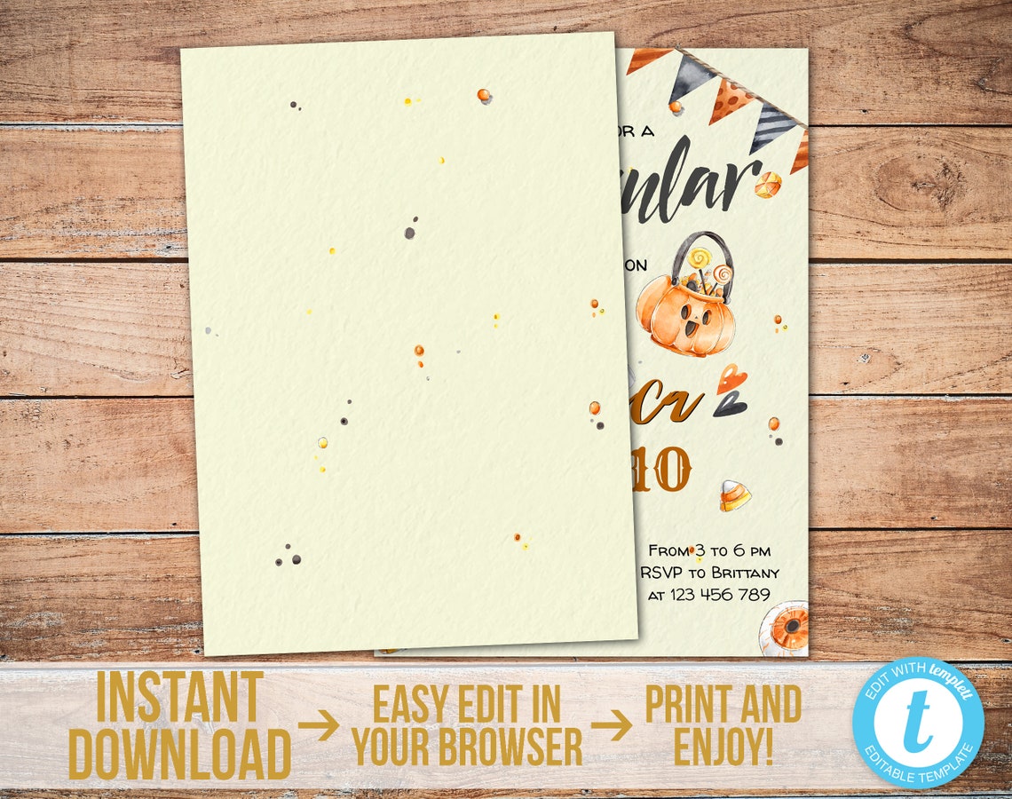 Spooktacular Birthday Invitation Halloween Party Invitation | Etsy