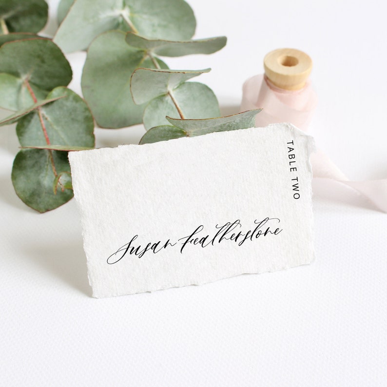 Modern Minimalist Place Cards Template Printable Elegant | Etsy