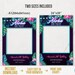 Neon Aloha Photo Booth Frame Printable Hawaiian Selfie Frame Tropical ...