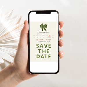 Christmas Save the Date Invitation | Digital Holiday Save the Dates ...
