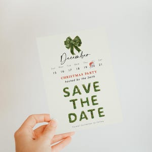 Christmas Save the Date Invitation | Digital Holiday Save the Dates ...