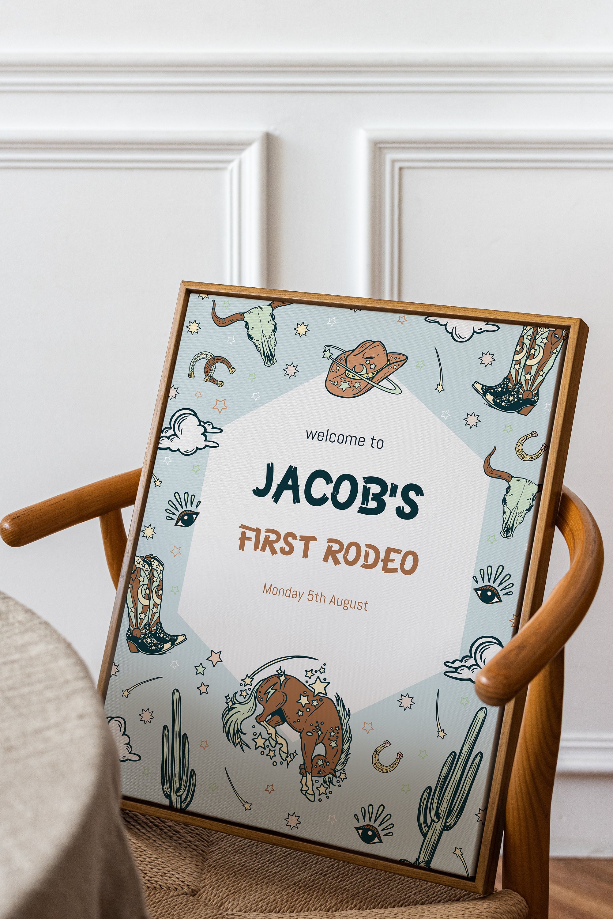 Cowboy Birthday Welcome Sign Western Cowboy Birthday Welcome - Etsy