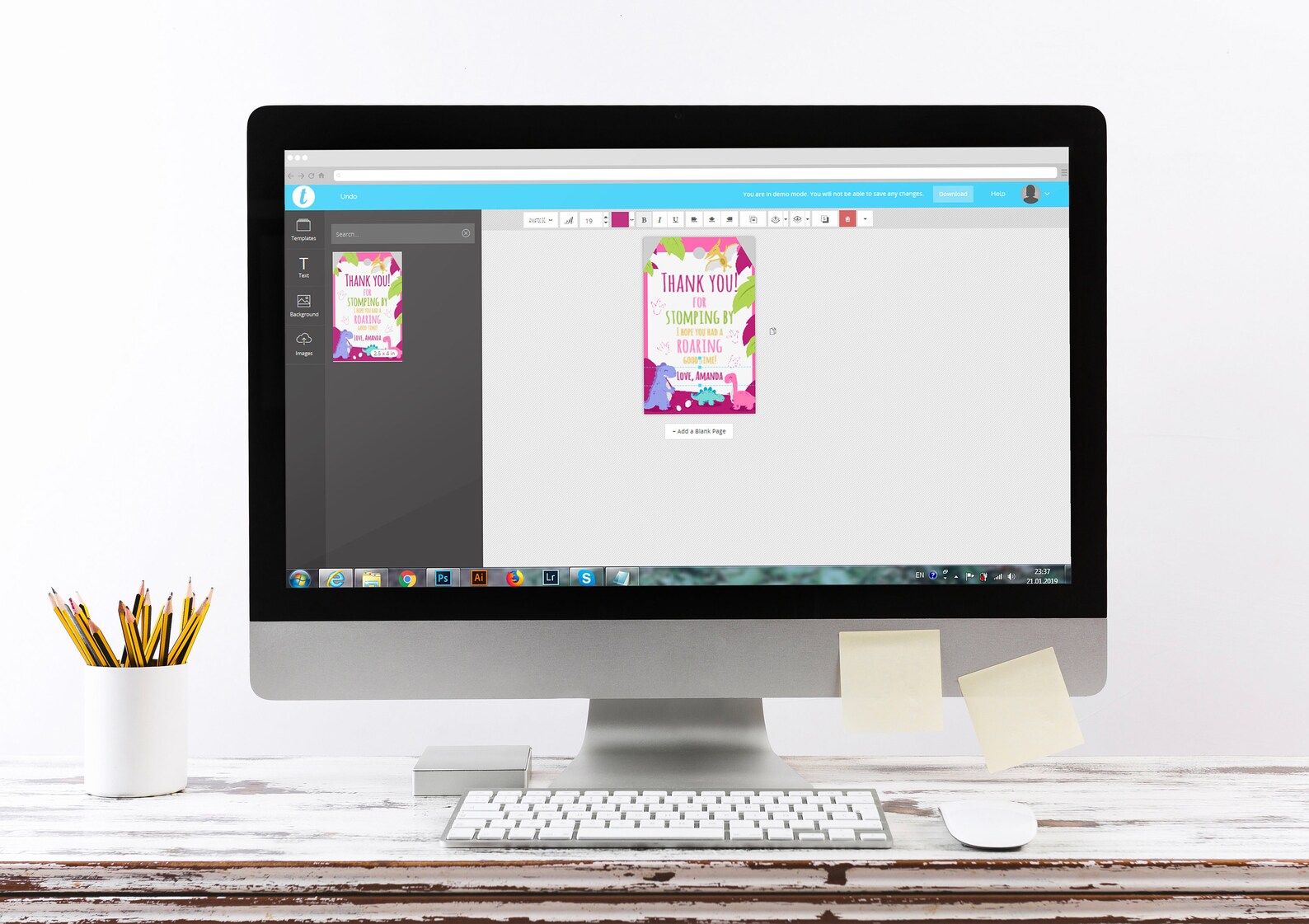 Dinosaur Thank You Tag Dinosaur Birthday Favor Tags Instant - Etsy