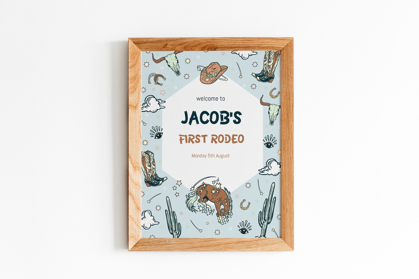 Cowboy Birthday Welcome Sign Western Cowboy Birthday Welcome - Etsy