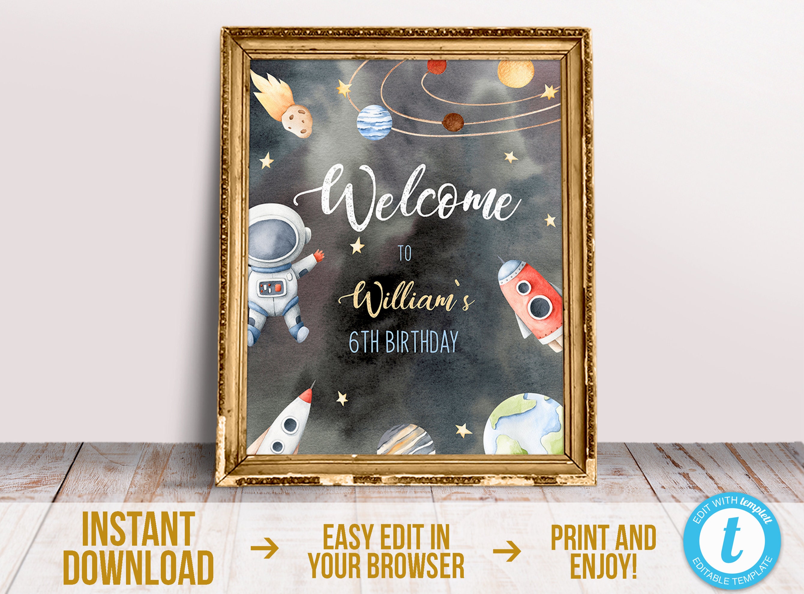 Space Welcome Sign Download Trip Around the Sun Poster - Etsy
