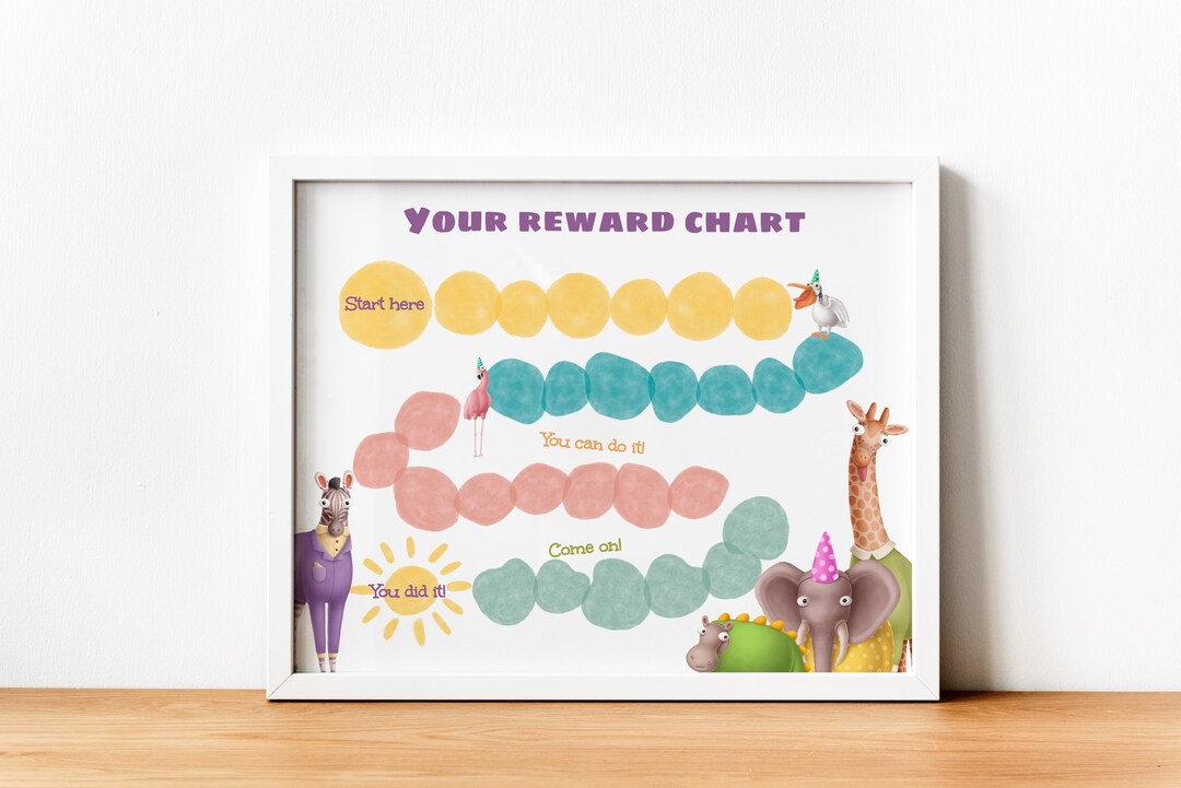 Safari Reward Chart Template Animals Behavior Chart for Kids Jungle ...