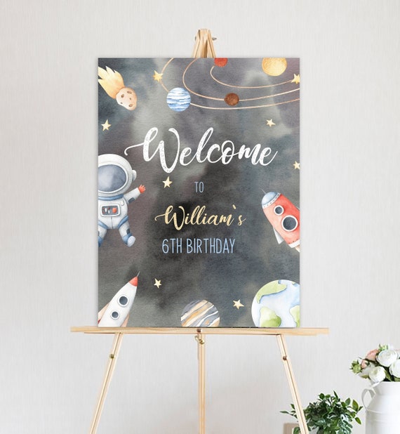 Space Welcome Sign Download Trip Around The Sun Poster Printable Rocket ...