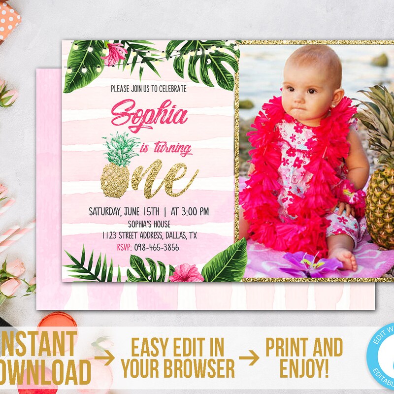 1st Birthday Luau - Etsy
