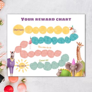 Safari Reward Chart Template Animals Behavior Chart for Kids Jungle ...