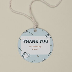 Cowboy Circle Thank You Tag Editable 1st Rodeo Thank You Favor Tag ...