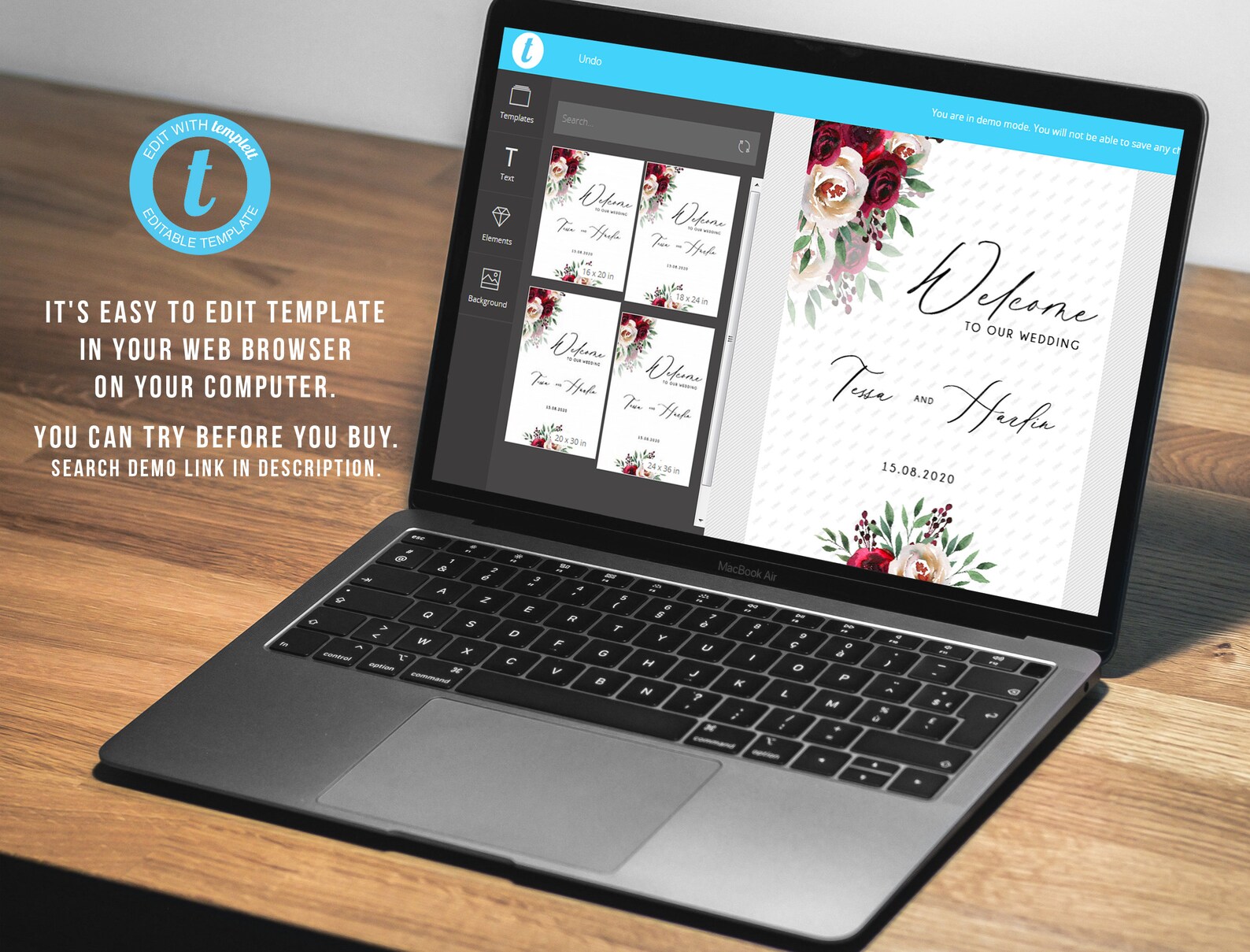 Burgundy Welcome Sign Template Marsala Wedding Welcome Poster | Etsy