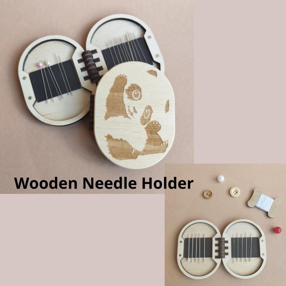 Wooden Needle Holder Wooden Needle Case Magnetic Needle Minder - Etsy