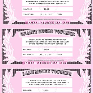 Beauty Bucks, Lash Cash, Loyalty Bucks for Clients - Etsy