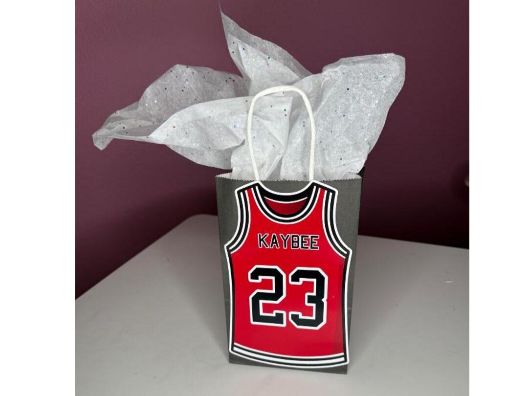 Personalized Jersey Gift Bags, Basketball Party Favor, Basketball ...