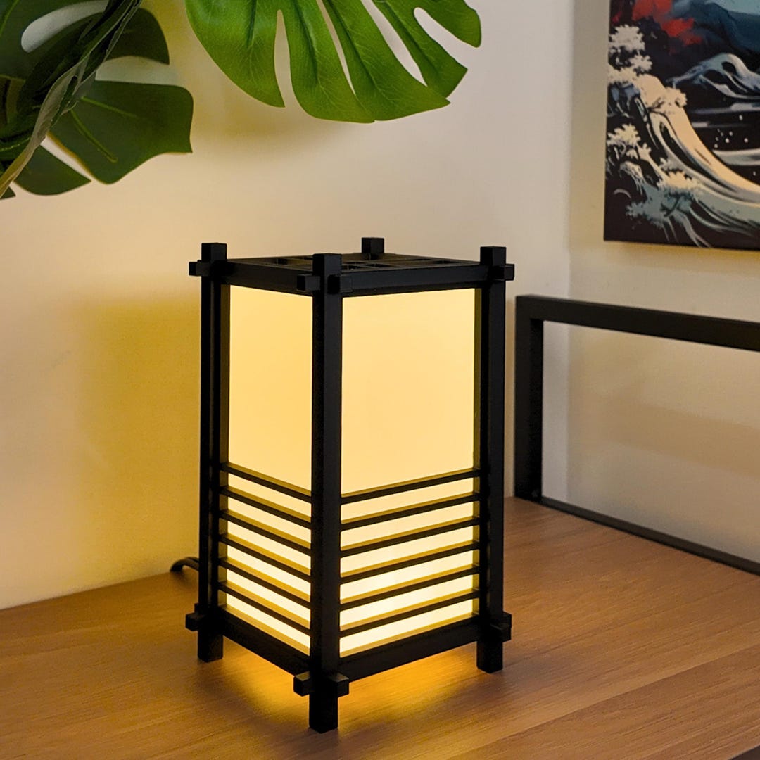 Japanese Lantern Shoji Style Desk Lamp Japanese Decor Japanese Home ...