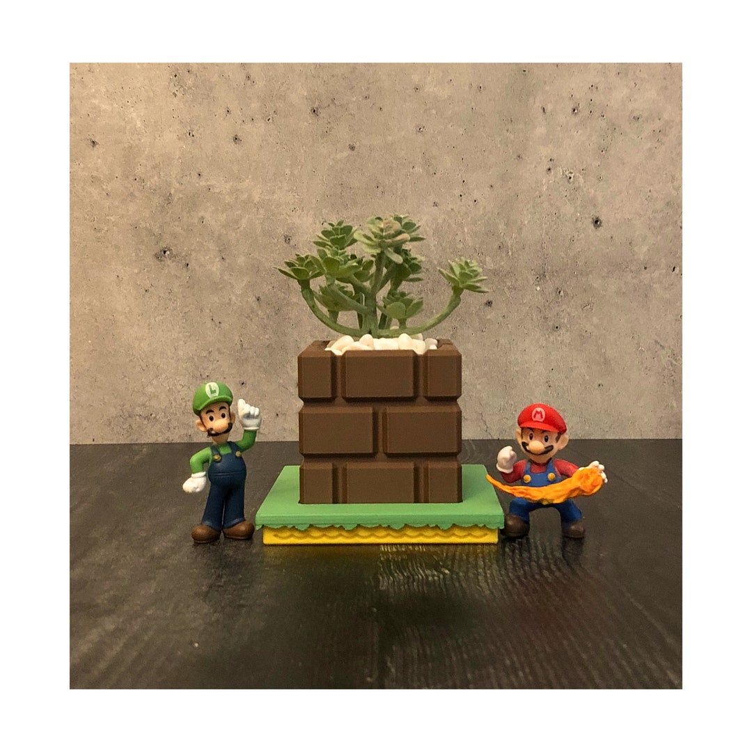 Super Mario Planter Brick Block Succulent Planter - Etsy Canada