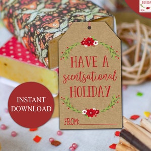 Have a Scentsational Holiday Gift Tag, Instant Download, Christmas Gift ...