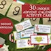 Printable Advent Calendar Christmas Activity Cards Instant | Etsy