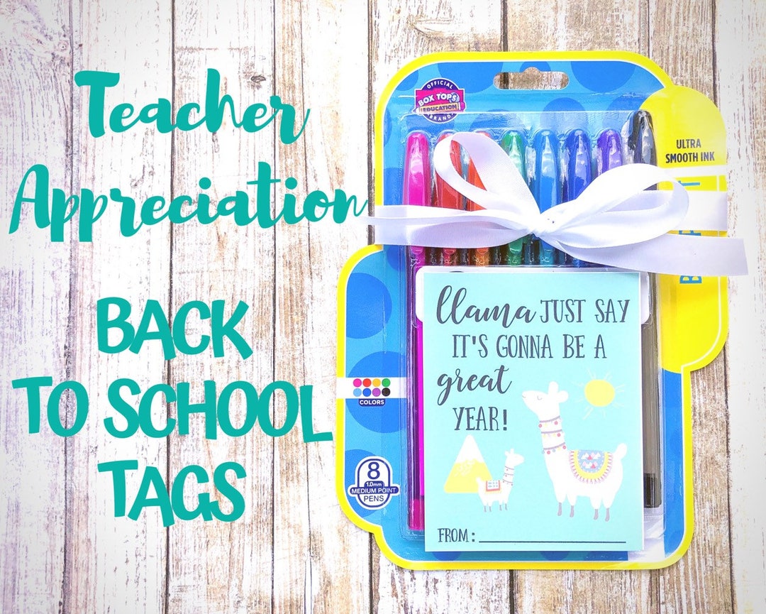 Llama Just Say It's Gonna Be a Great Year Gift Tag, Back to School ...