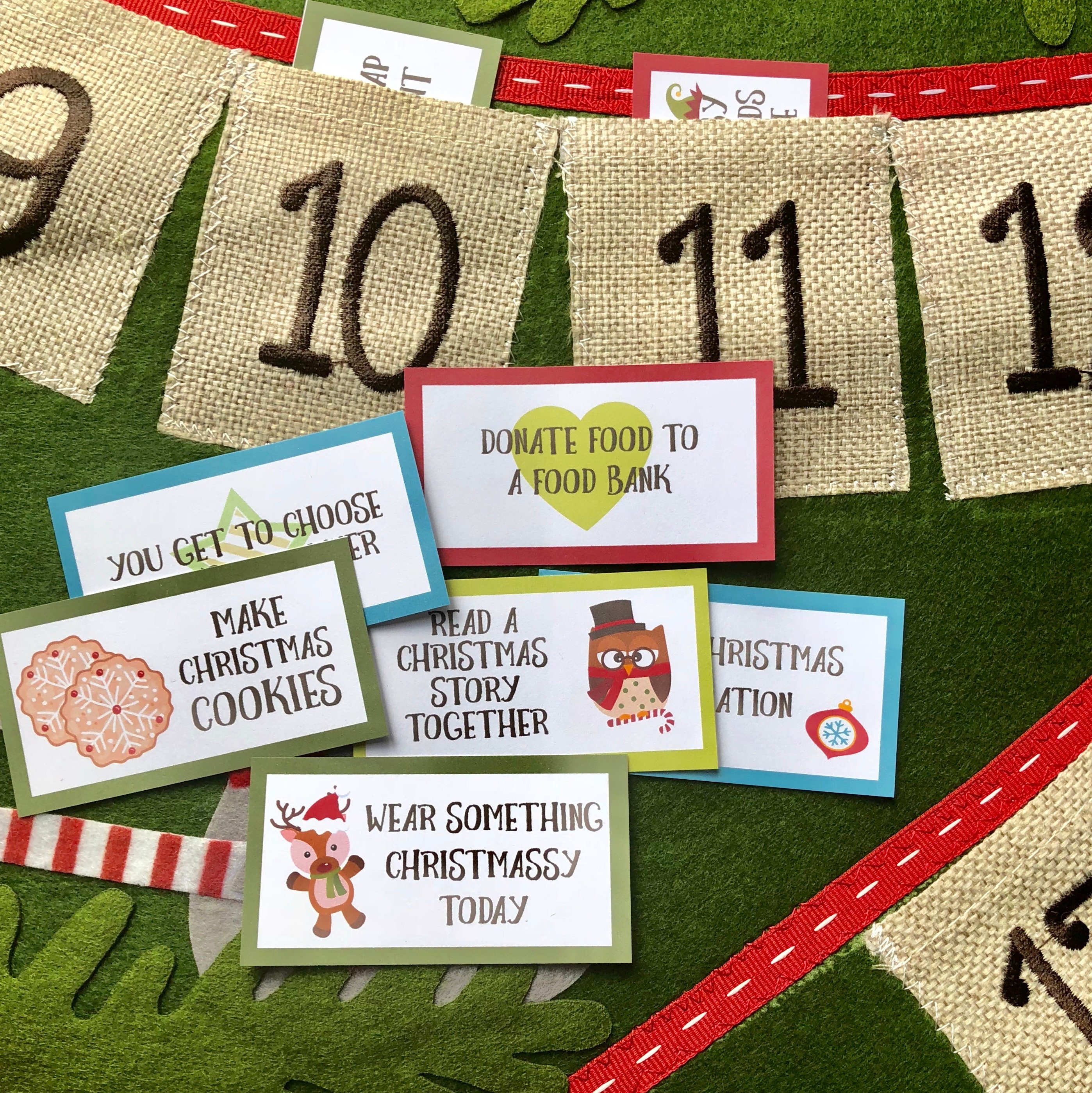 Printable Advent Calendar Christmas Activity Cards Instant | Etsy