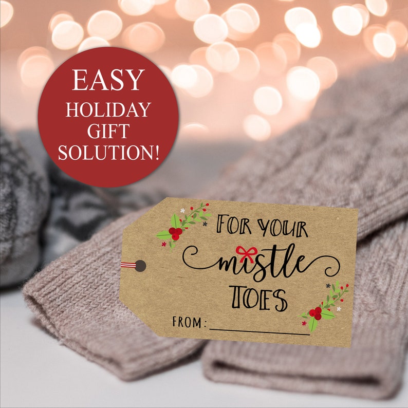 For Your Mistletoes Gift Tag: Printable Christmas Nail Polish Label ...