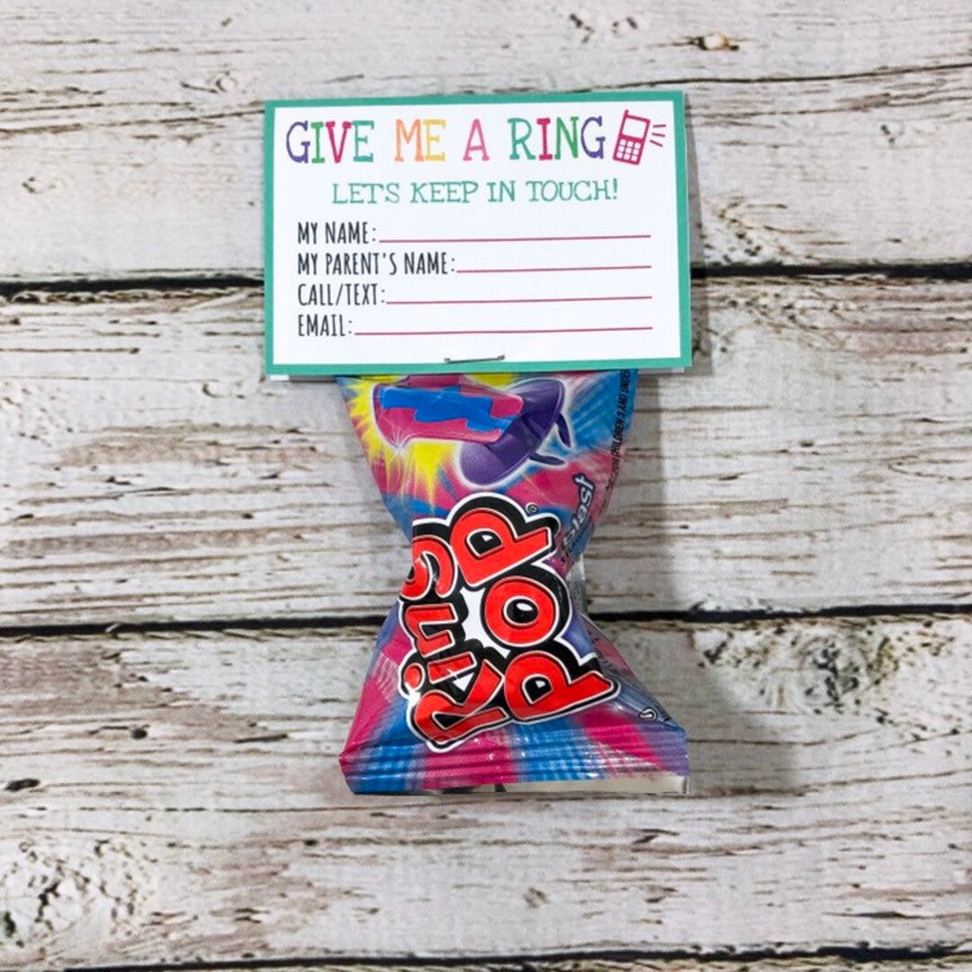 Give Me a Ring Play Date End of Year Card, Instant Download, Last Day ...