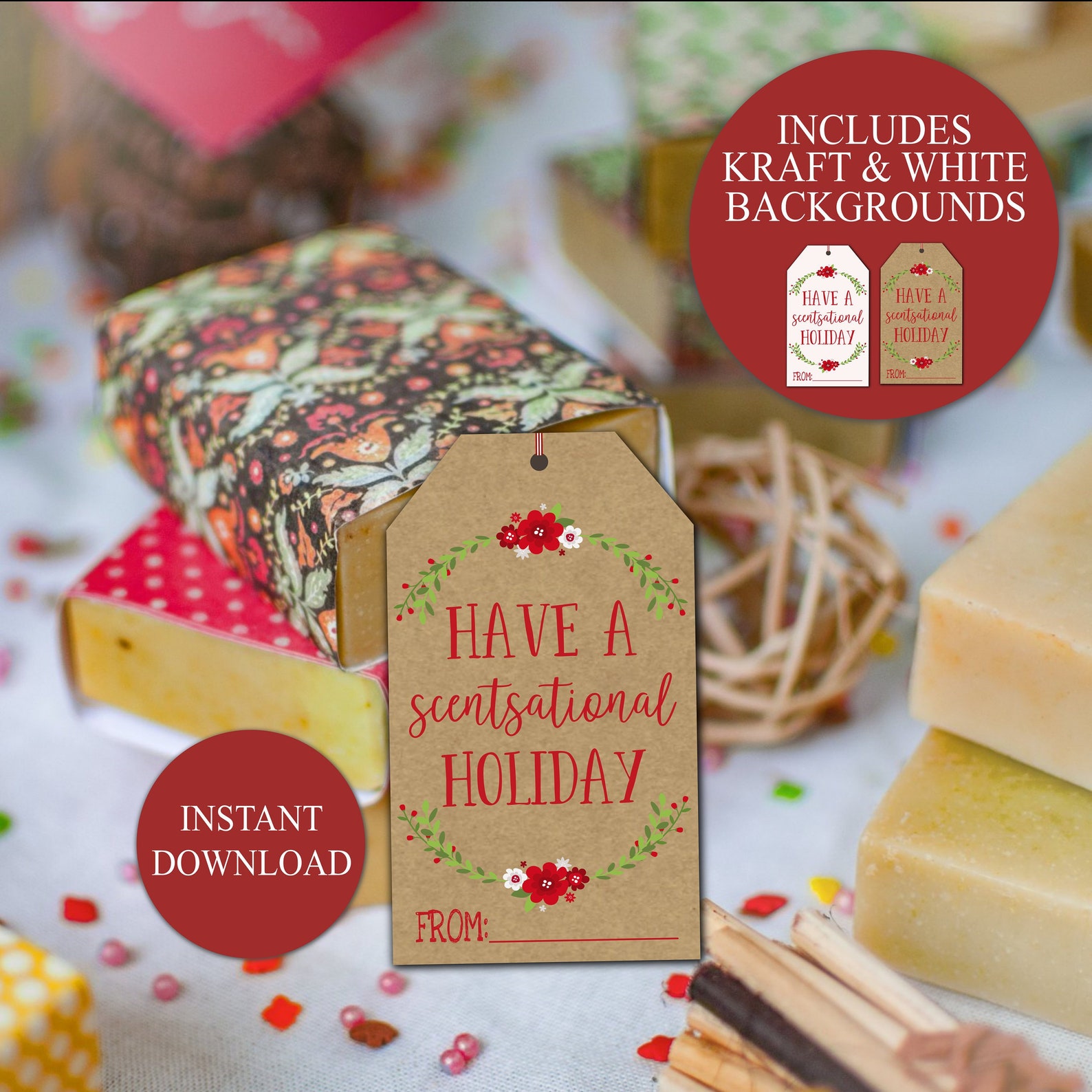 Have a Scentsational Holiday Gift Tag Instant Download - Etsy