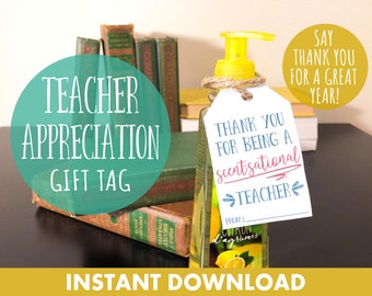 Thanks for Helping Me Grow Teacher Gift Tag, Printable Instant Download ...