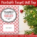 Printable Christmas Target Gift Card Holder for Teacher, Thanks for ...