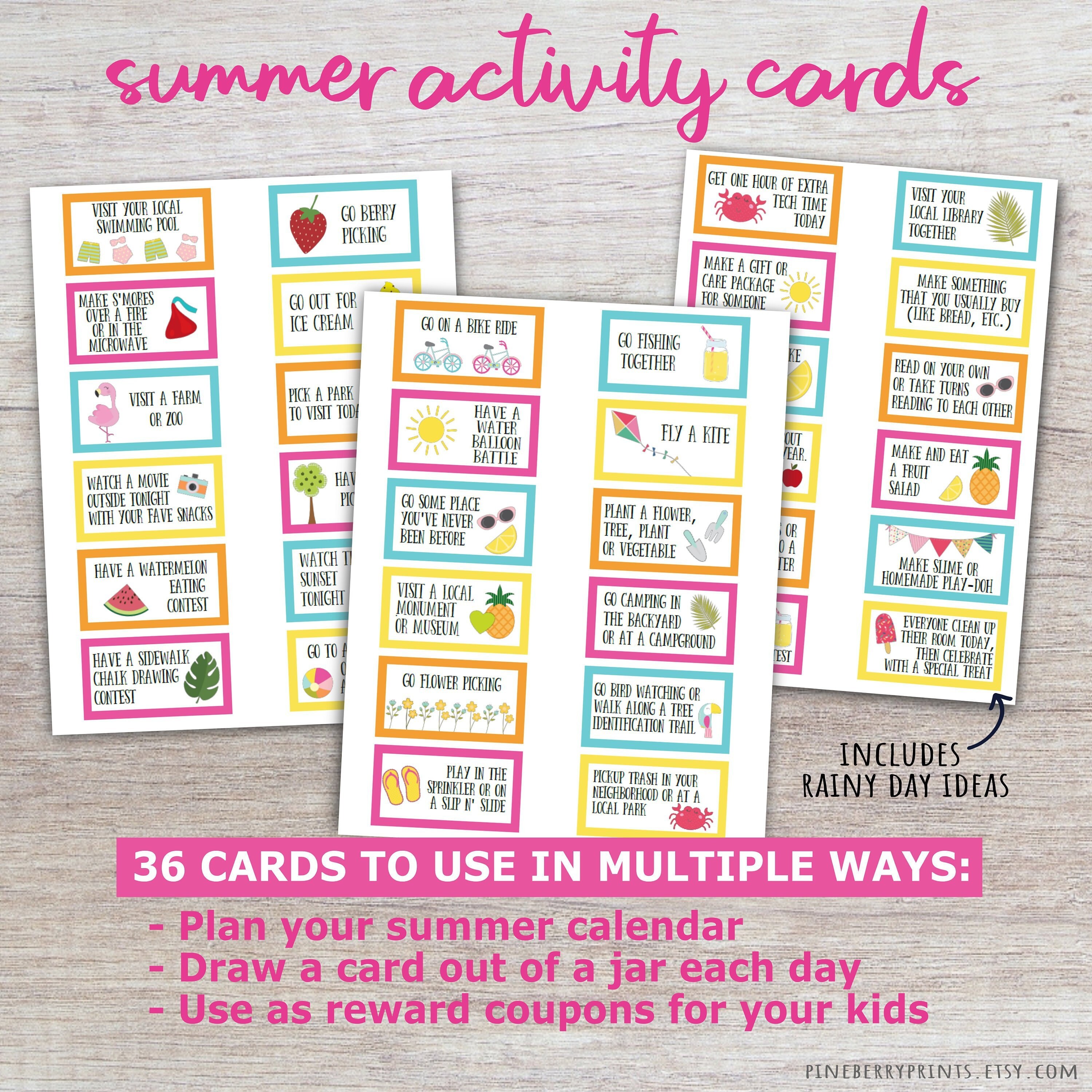 Summer Activity Planner Kit for Kids Printable Summer - Etsy